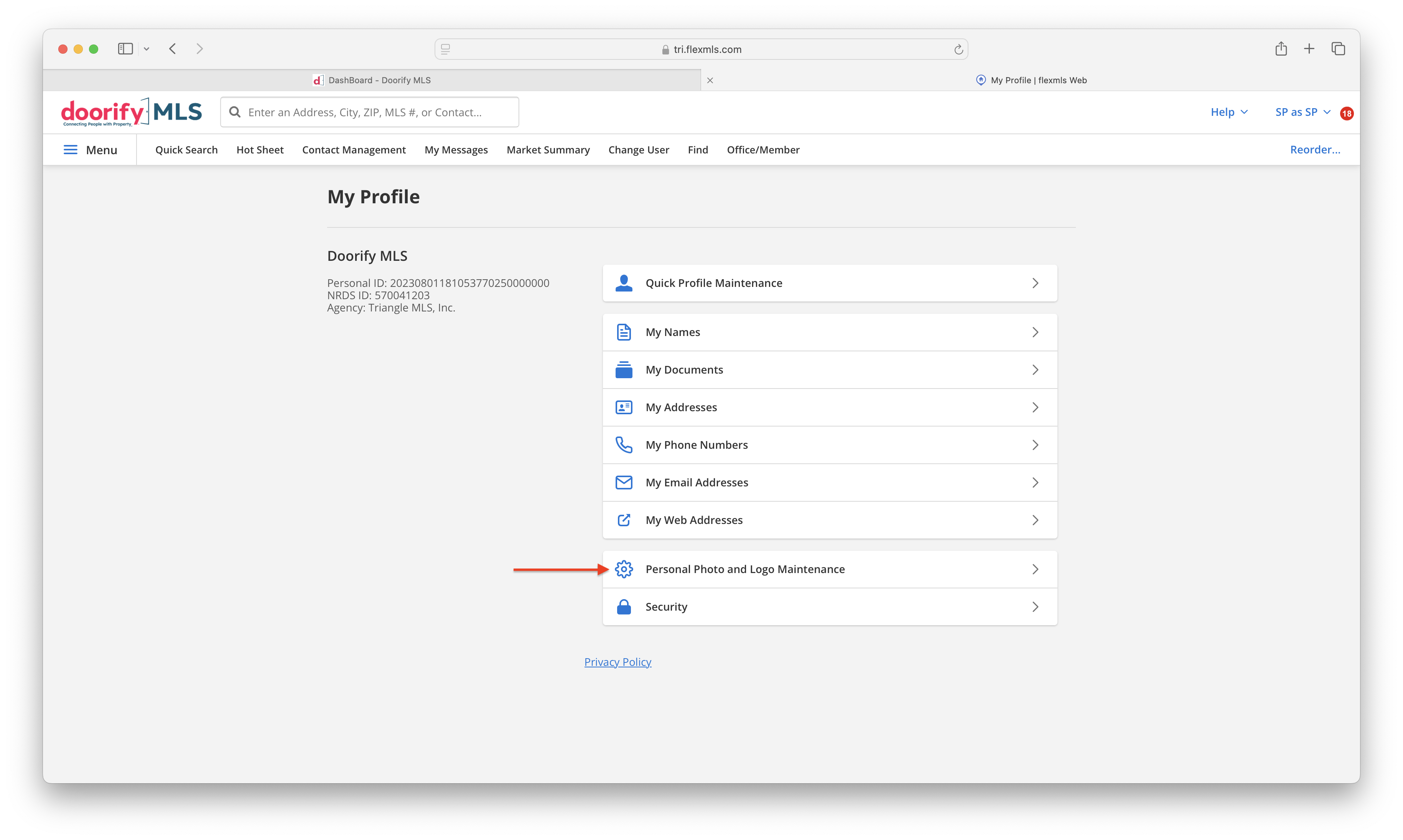How to Update Agent Photo – Doorify MLS