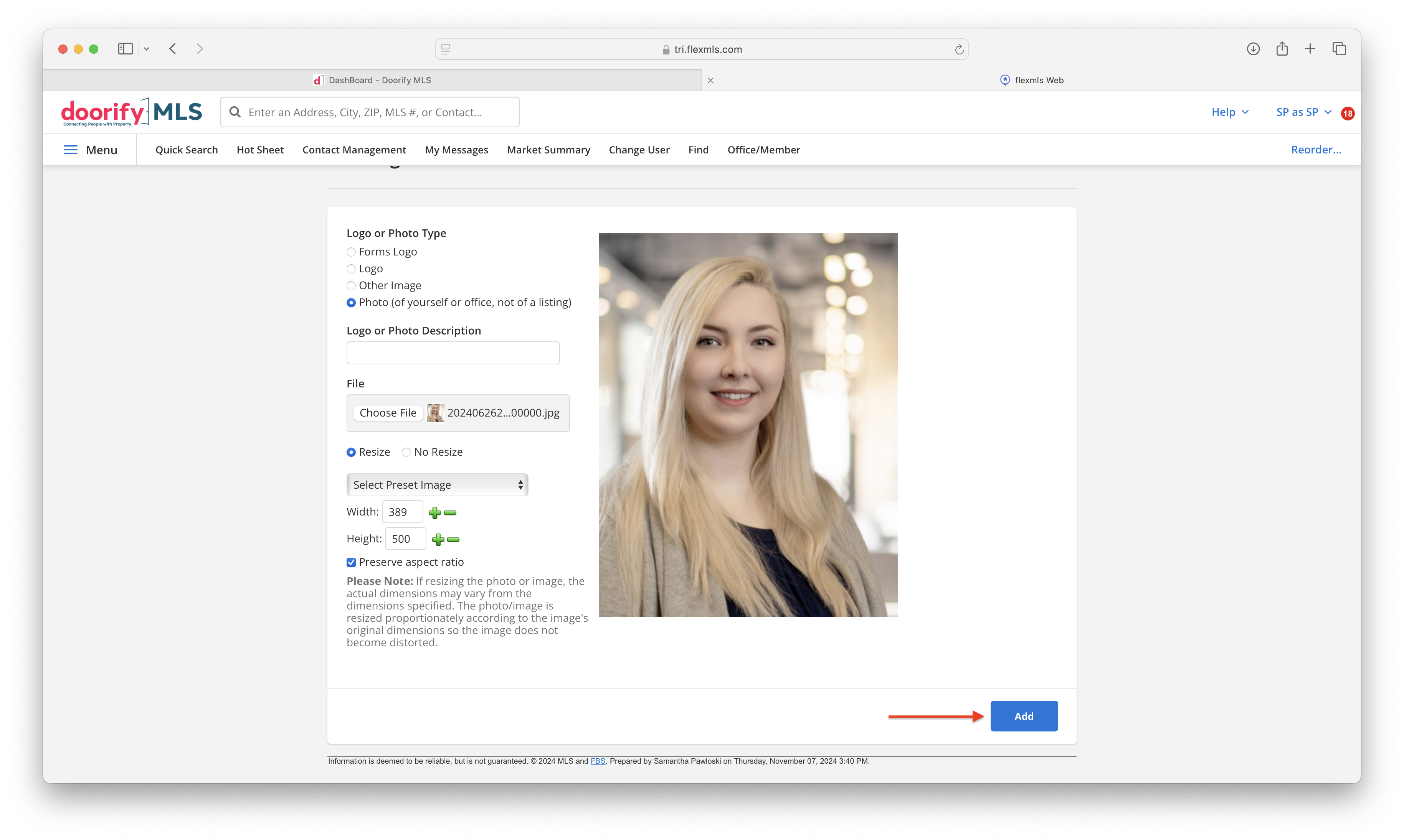 How to Update Agent Photo – Doorify MLS